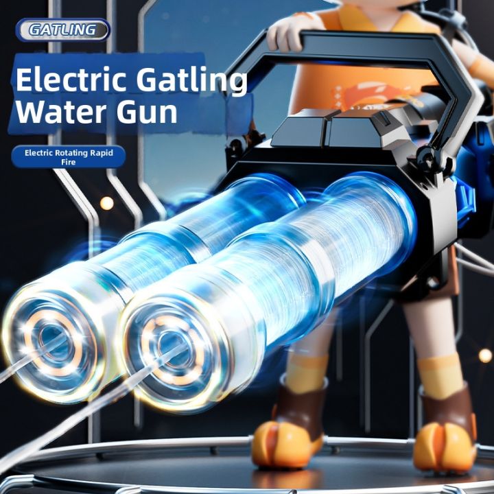BONINGYU | Rotary Dual-barrel Gatling Electric Water Gun | Lazada PH