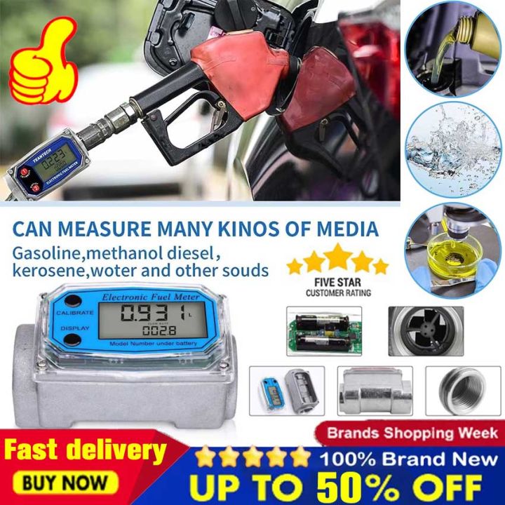 【Brand New】Digital Fuel Flow Meter Car Gasoline Methanol Water Flow ...