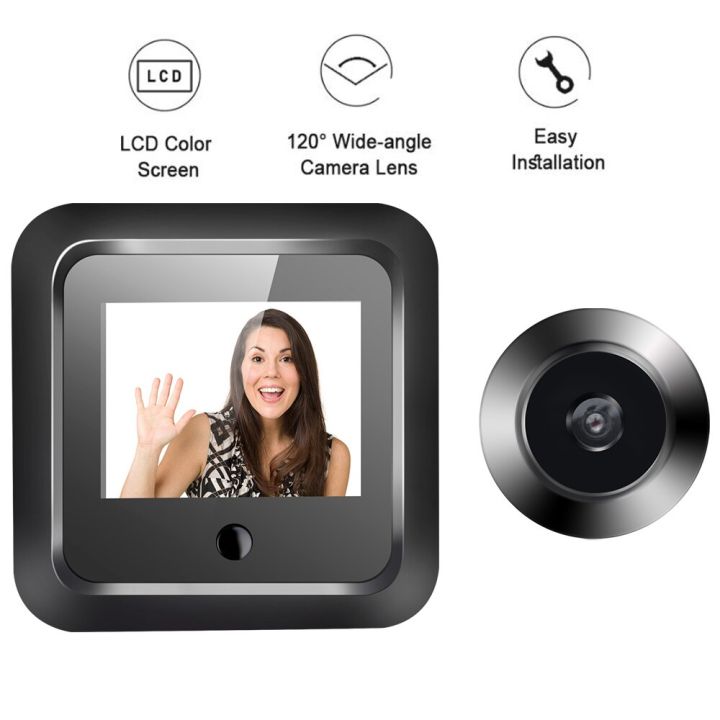 New 2.4 Inch Peephole 120° Smart Digital Door Viewer Camera Security ...
