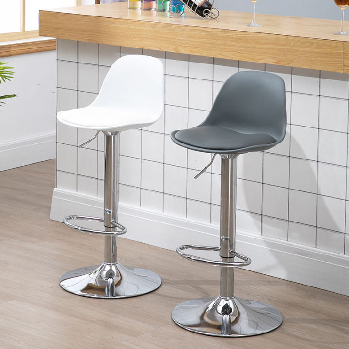 Nordic Style Bar Stool Modern Simplicity High Footrest Backrest ...