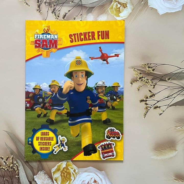หนังสือกิจกรรม เสริมทักษะ พัฒนากล้ามเนื้อมัดเล็ก STICKER BOOK 💮 FIREMAN ...