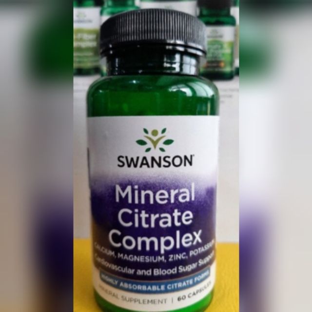 Mineral Citrate Complex Calcium Magnesium Zinc Potassium 60 capsules ...