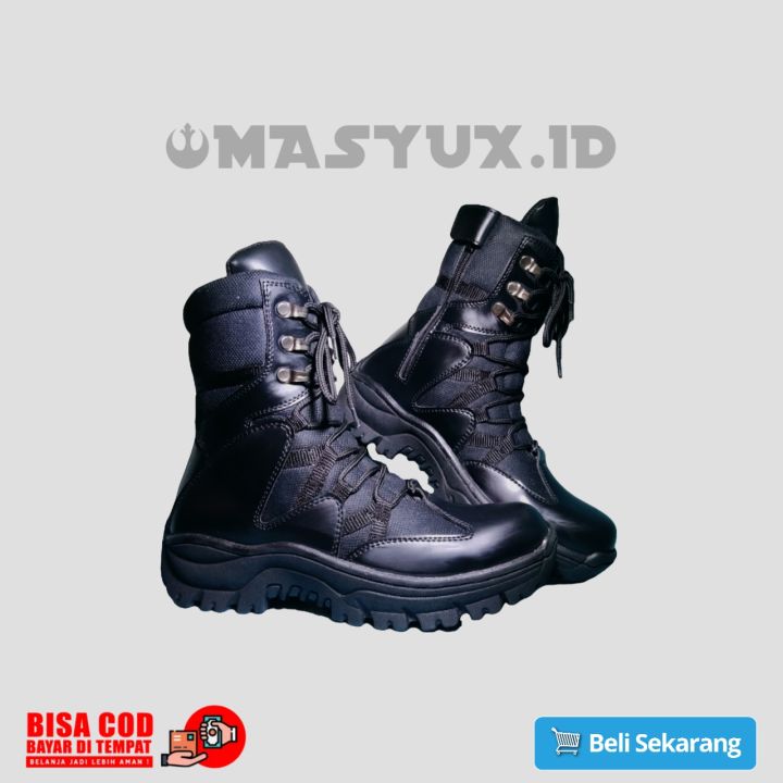 SEPATU SAFETY BOOTS UJUNG BESI BERKUALITAS /SEPATU PDL PRIA SEPATU ...