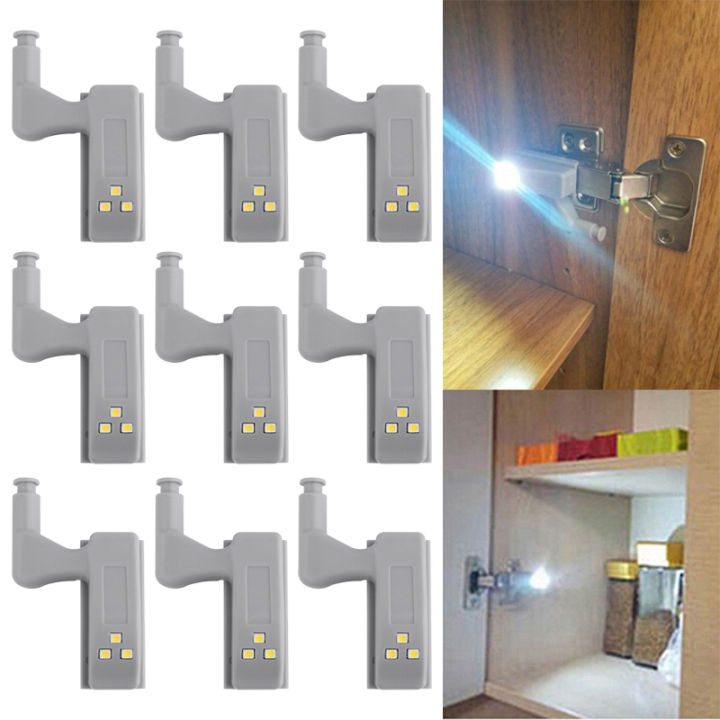 10 LED Cabinet Light LED Inner Hinge Lamp Closet Light Battery Wireless ...