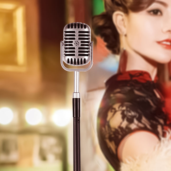 Artificial Microphone Old-Fashioned Fake Microphone Model Tripod ...