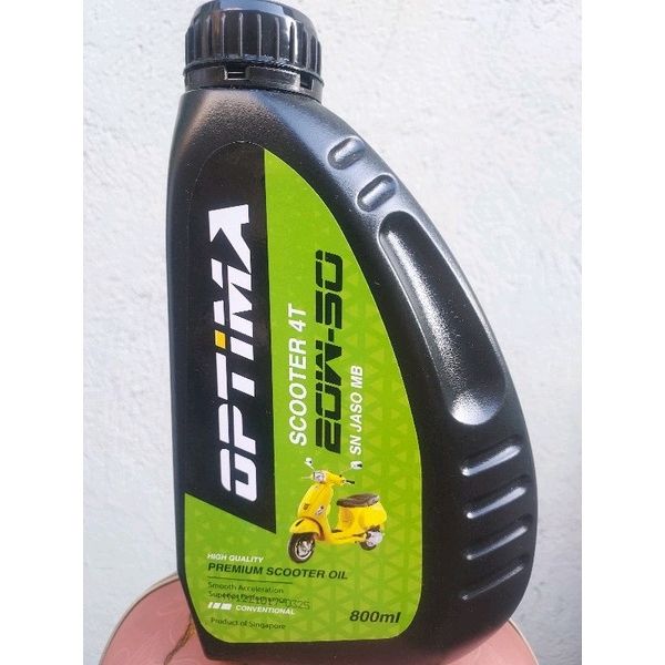 OPTIMA Conventional Scooter Oil 20W50 800 ml | Lazada PH