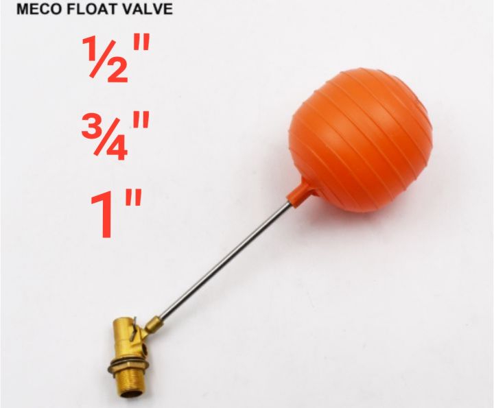 MECO BRASS FLOAT VALVE WITH PVC BALL ½", ¾", 1" HEAVY DUTY FORGED BRASS FOR WATER TANK, CISTERN ...