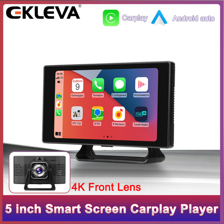 EKLEVA 8 inch Car DVR Dash Cam 4K Front Camera Wireless Carplay Android ...