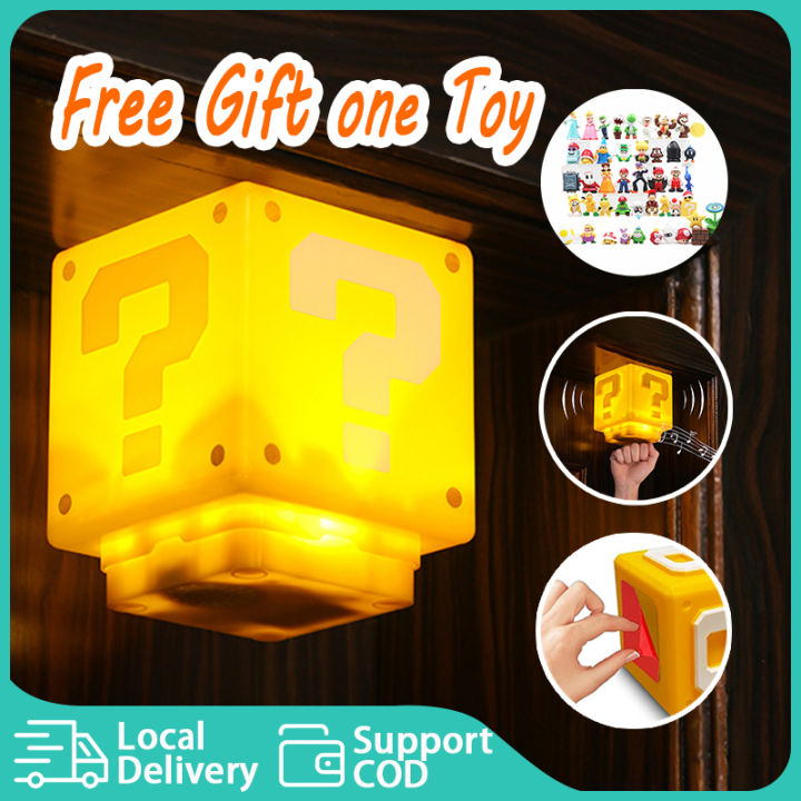 JOYCE Lamp Super Mario Lights LED Question Mark lights The same gold ...