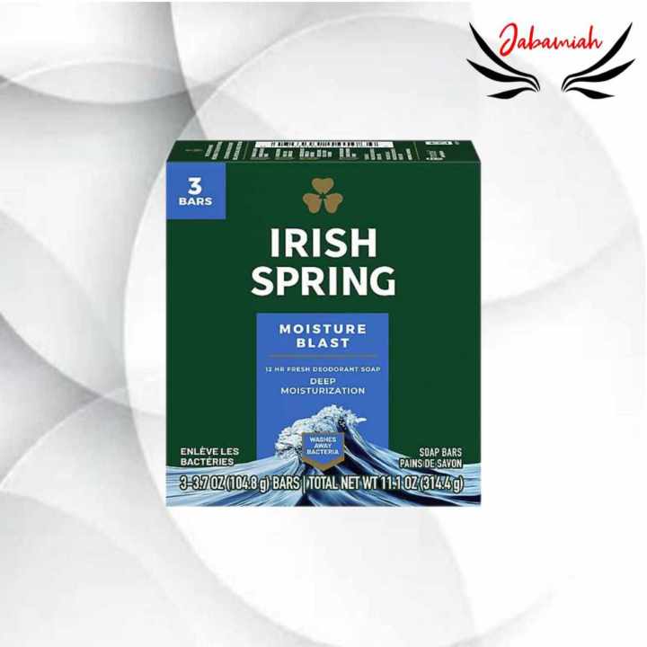 Pack of 3bars Irish Spring Moisture Blast 104.8g | Lazada PH