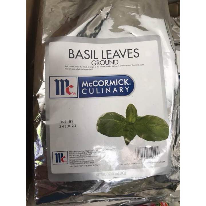 McCormick Basil Leaves Ground Without Silver Packaging Foil guaranteed ...