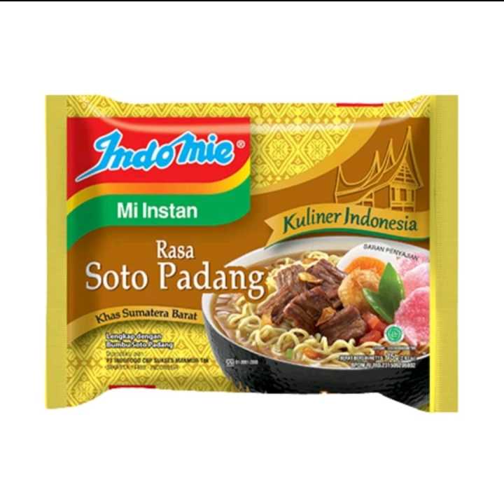 Indomie Mie Instan Kuah Rasa Soto Padang isi 75 gram Khas Sumatera ...