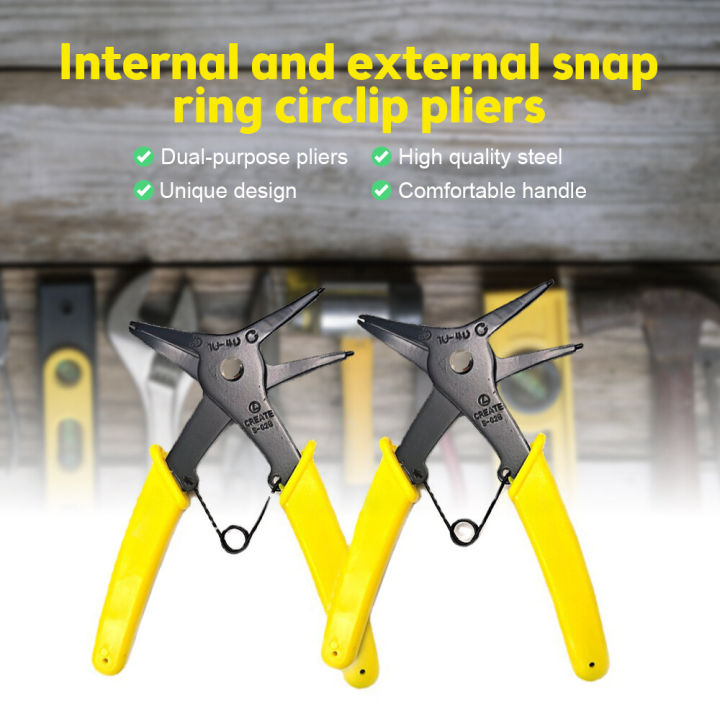2 In 1 Dual Purpose Circlip Pliers Spring Retainer Pliers Removing ...
