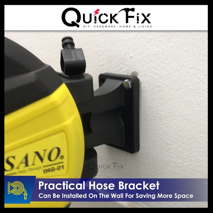 QuickFix [NEW] ISANO Retractable Water Hose Reel Roller 10m & 20m Auto ...