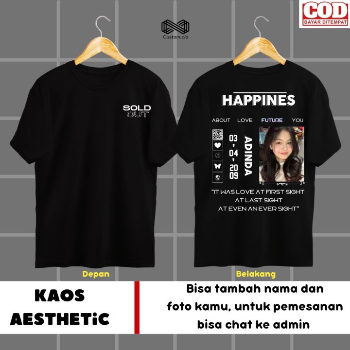 custom kaos sablon bisa di ganti dengan nama dan foto kamu | Lazada Indonesia