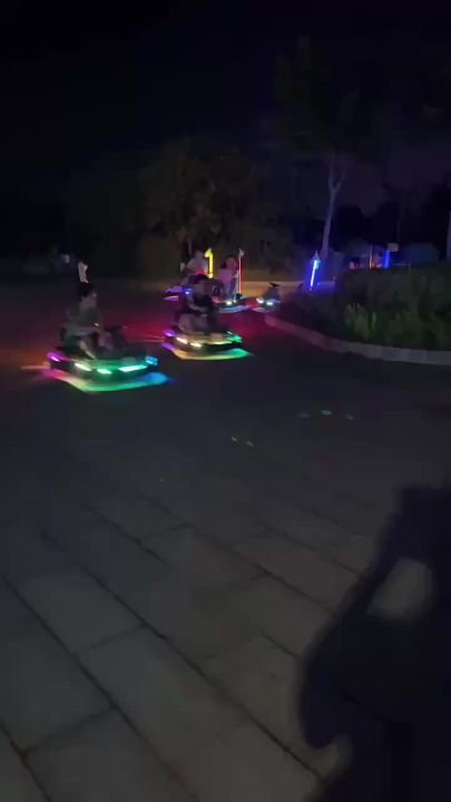 Commercial Electric Go-Kart Double Seat Children Glowing Bumper Car ...