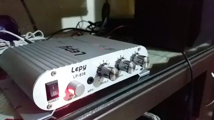 Mini Lepy LP-838 12V Hi-Fi Stereo Mega Bass Car Amplifier 2.1 Channel ...