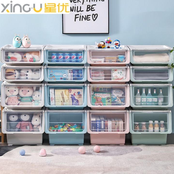 Xingyou Front Opening Children's Toy Storage Box Extra Large Flip Snack ...