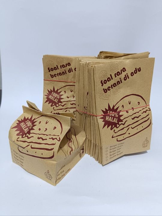 Bungkus Burger,Pack Burger,Kemasan Burger Isi 50 Lembar | Lazada Indonesia