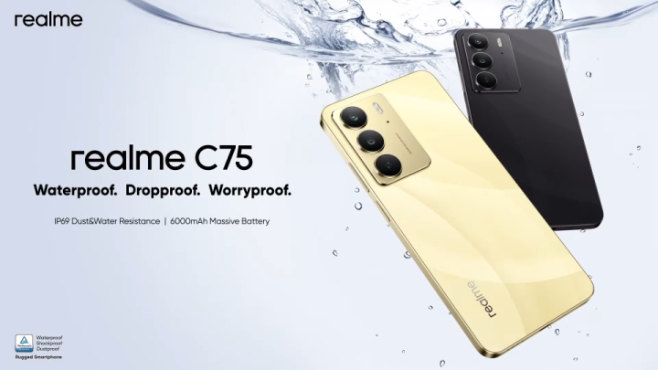 REALME C75 Smartphone | 8GB RAM + 256GB | Waterproof | 6000mAH Massive ...