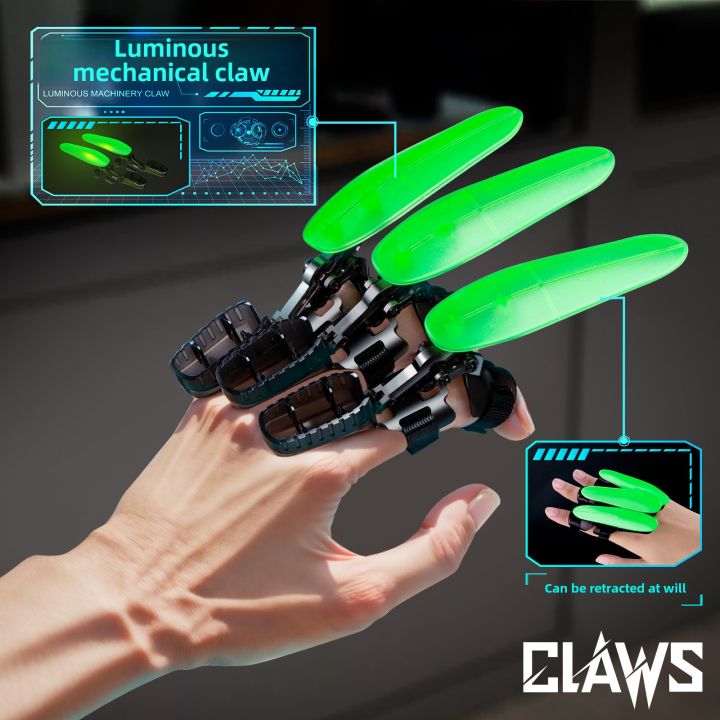 Retractable Glow-in-the-Dark Wolverine Claw - Mechanical Claw Creative ...