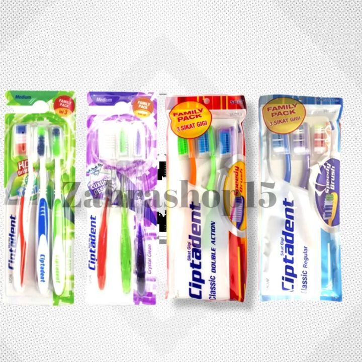 CIPTADENT Toothbrush Classic Regular Medium 3pack | Lazada Indonesia