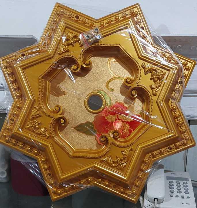 FITTING LAMPU plafon artistik 60 cm x 60 cm / fitting lampu ornamen ...