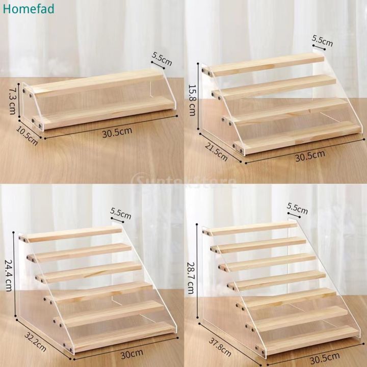 2-7 tier wooden display rack riser acrylic display rack tier spice rack ...