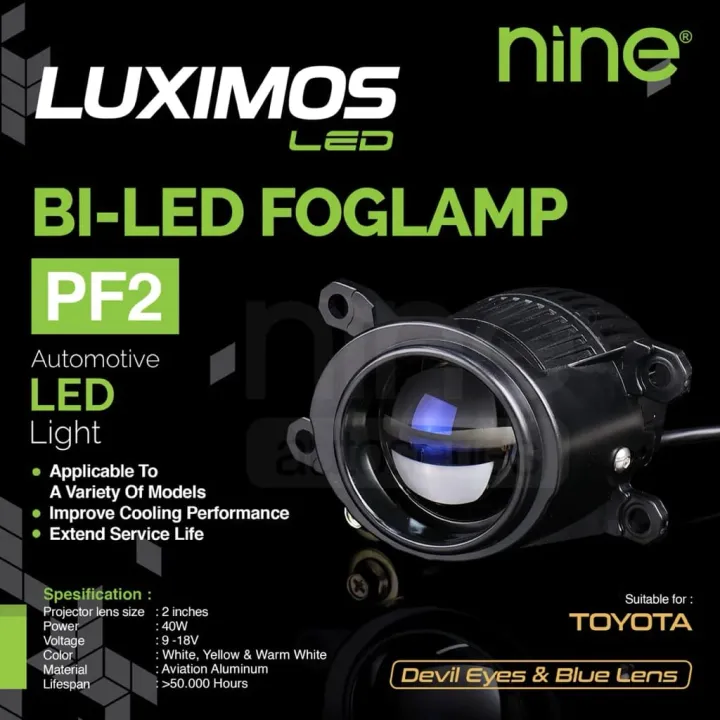 LUXIMOSLED FOAGLAMP TOYOTA HONDA PNP 80 SAAT 2 INCH PROJECTOR SUPER ...