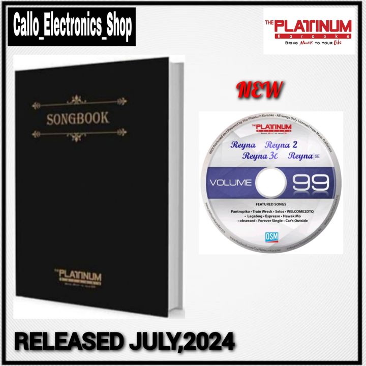Platinum Songbook with Full Songlist and NEW Volume 99 CD for Reyna 1&2/Reyna 3cReyna SE ...