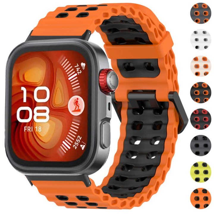 Sports Silicone Strap For Huawei Watch Fit 4 Pro Band Breathable ...