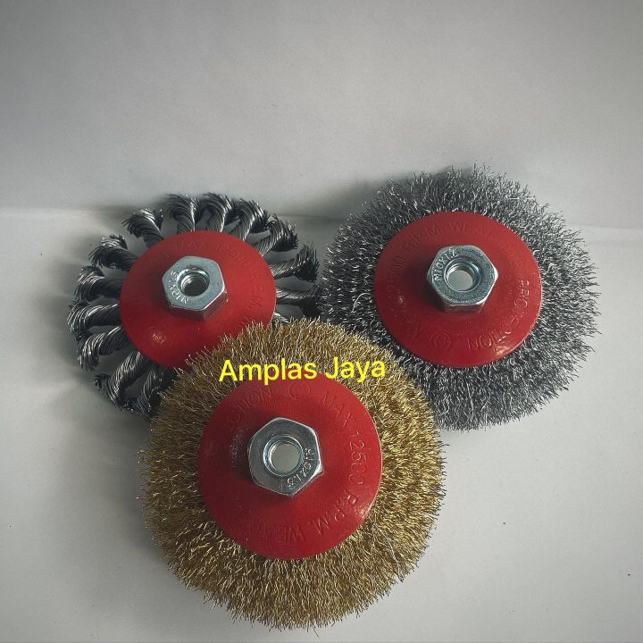 Wire brush disc 4 inch/sikat kawat gerinda | Lazada Indonesia