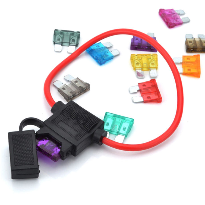 Car Splash Proof In-line Standard Blade Fuse Holder Box 5/10/15/20/25 ...