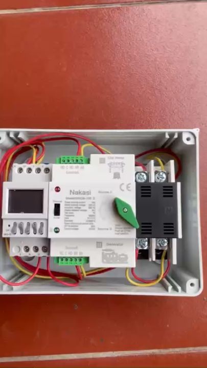 Tủ chuyển nguồn 2 công tơ 1 pha ATS 2P 100A luân phiên mỗi công tơ dùng ...