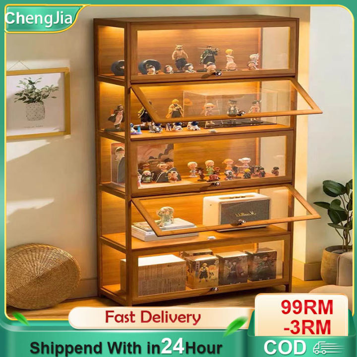 Display Cabinet LEGO acrylic display rack Large Size Bamboo Kitchen ...