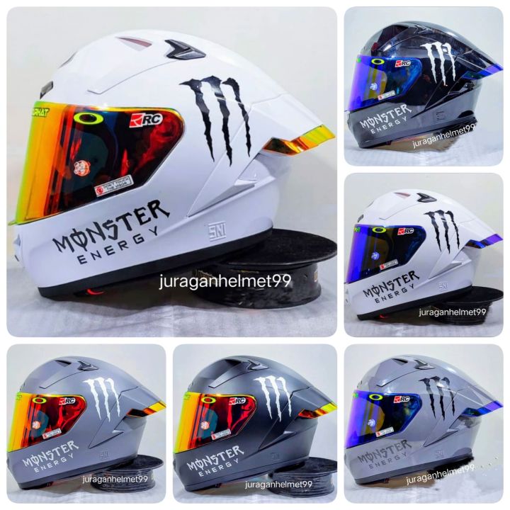 Helm Full face Alv Genesis Paket Ganteng Monster | Lazada Indonesia