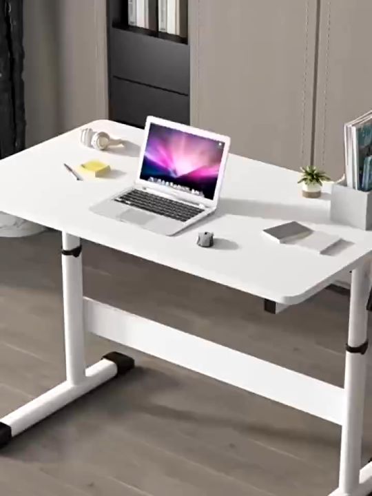 Computer Table Adjustable Height Solid Wood Office Desk Student Study ...