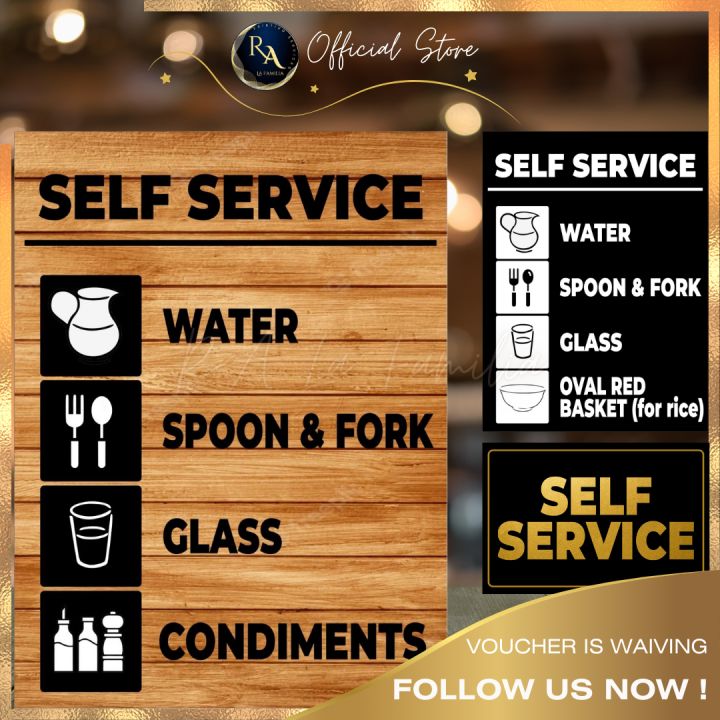 R.A SELF SERVICE PVC SIGNAGE. HIGH GLOSSY | HIGH QUALITY PRINT | Lazada PH