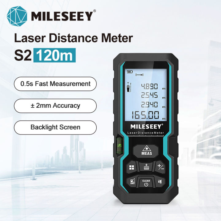 Mileseey Laser Distance Meter S6 40m-120m Laser Rangefinder with One ...