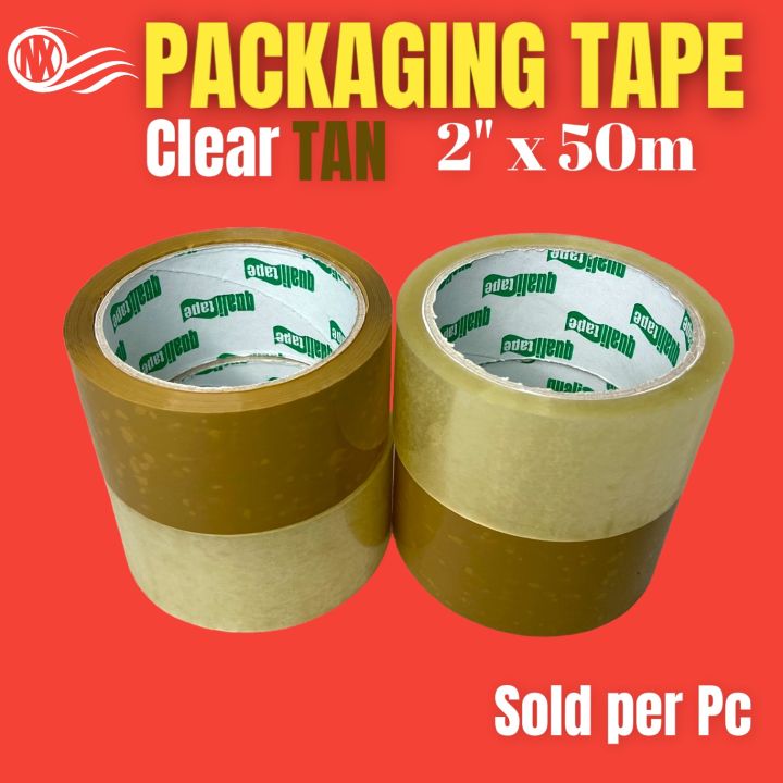 Packaging Tapes 2 inches x 50m Clear/Tan colors | Lazada PH