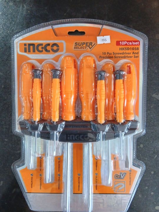 INGCO SCREWDRIVER AND PRECISION SCREWDRIVER SET 10 PCS | Lazada PH