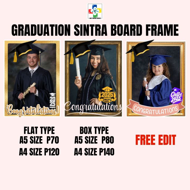 Graduation Sintra Board size A4 and A5. Box Type or Flat Type | Lazada PH