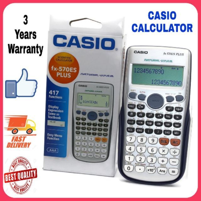Casio Scientific Calculator FX-570ES Plus New Model with 417 Function ...