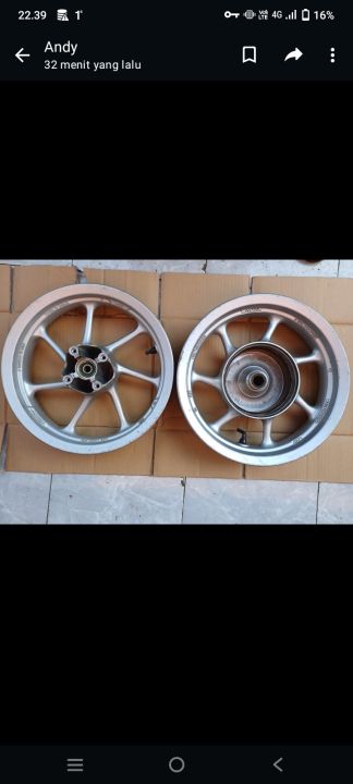 VELG DEPAN BELAKANG HONDA SCOOPY RING 12 ORIGINAL COPOTAN | Lazada ...