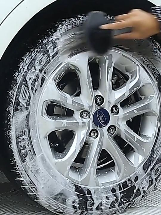 Car Tire Cleaning Brush 汽车轮胎刷子 洗車工具 洗車神器 Polish Brush Cleaner Berus ...