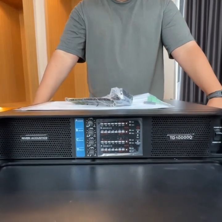 River Acoustics TD 10000Q เพาเวอร์แอมป์ 4 ช่อง คลาส TD กำลังขับ 2600 วัตต์ที่ 4 โอห์ม AT ...