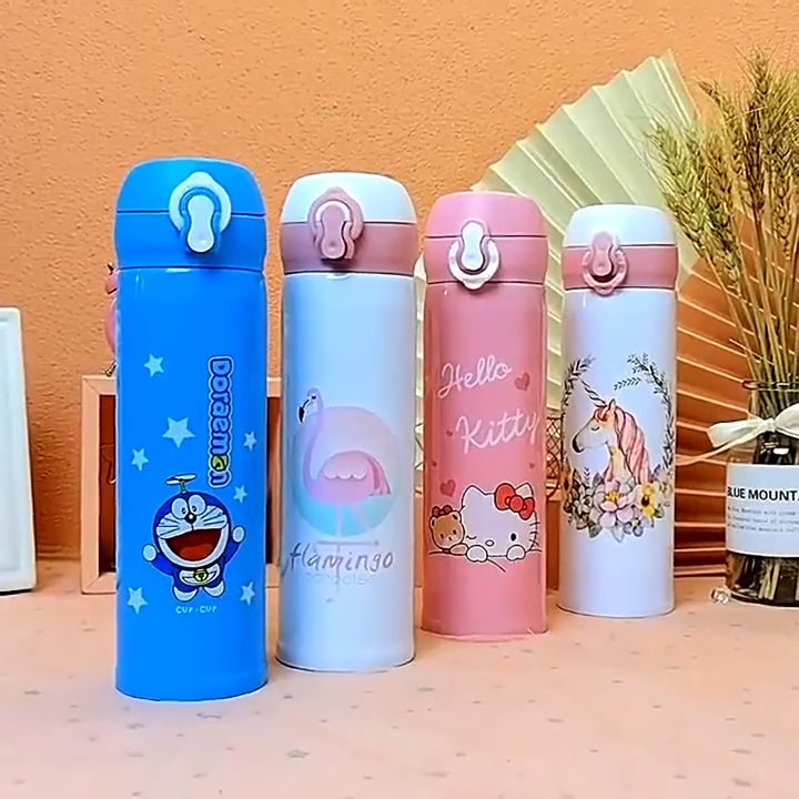 Stainless Steel 450ml Round Shape Theme/Water Bottle for Kids/Flask ...