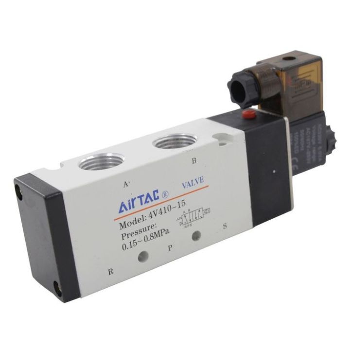 Airtac Solenoid New 5/2 Way 2 Position 1/2” Airtac Solenoid Valve 4V410-15 AC110V, AC220V, DC24V ...