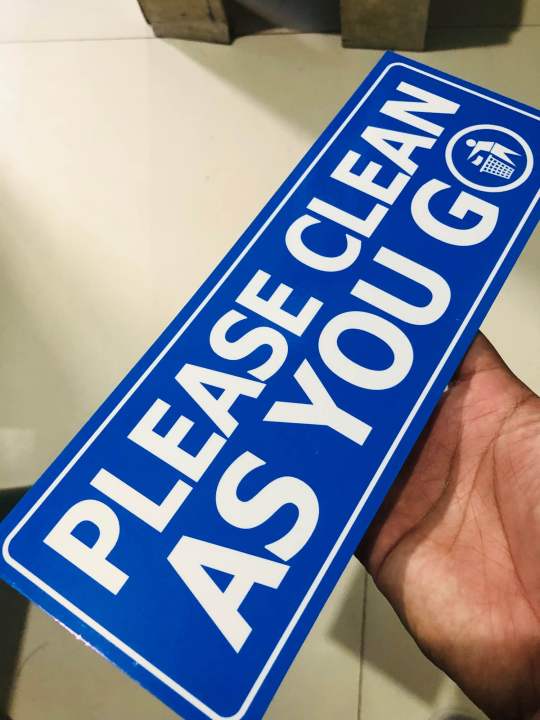 Clean as you Go Signage | Lazada PH