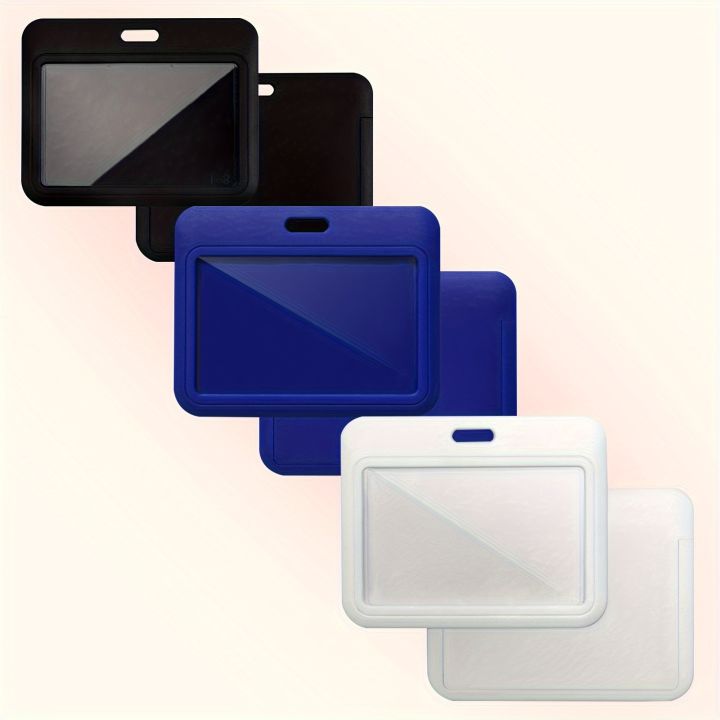 1PC Sliding Card Cover ID Name Badge Holder Pass Bus Work Card Cover ...